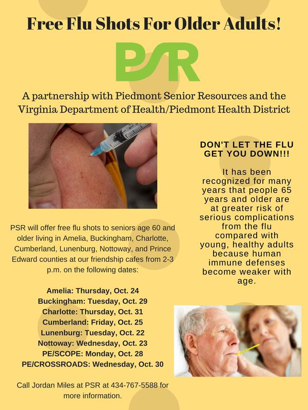 Free Flu Shots For Seniors - Piedmont Senior Resources